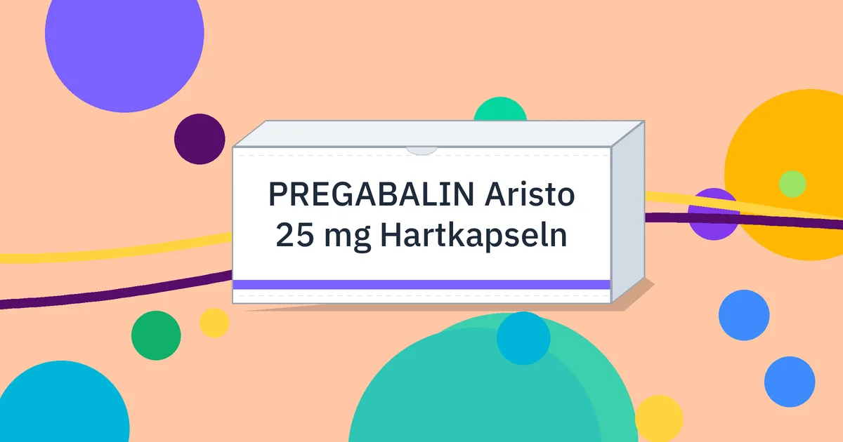 Symbolbild: Packung mit der Aufschrift PREGABALIN Aristo 25 mg Hartkapseln (PZN 14041847) – Verfügbarkeit und Bezug in Apotheken in Frankfurt am Main