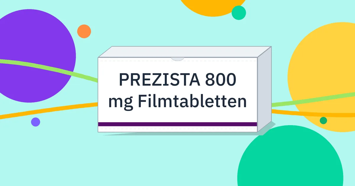 Symbolbild: Packung mit der Aufschrift PREZISTA 800 mg Filmtabletten (PZN 04826470) – Verfügbarkeit und Bezug in Apotheken in Frankfurt am Main