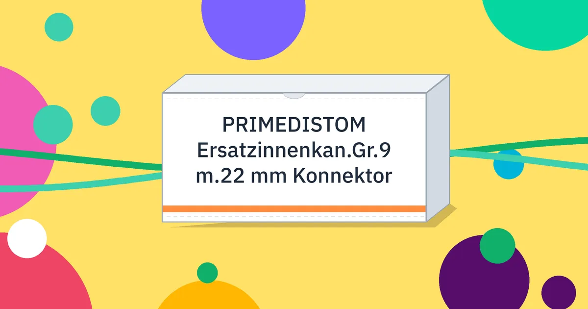 Symbolbild: Packung mit der Aufschrift PRIMEDISTOM Ersatzinnenkan.Gr.9 m.22 mm Konnektor (PZN 10257734) – Verfügbarkeit und Bezug in Apotheken in Frankfurt am Main