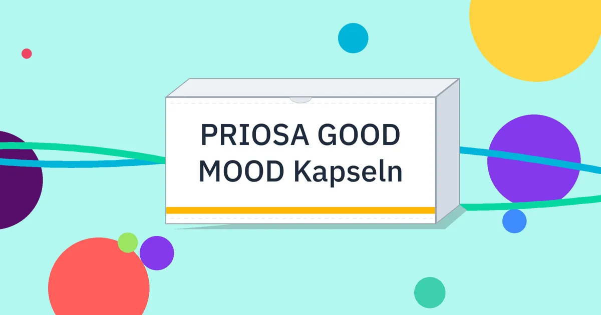 Symbolbild: Packung mit der Aufschrift PRIOSA GOOD MOOD Kapseln (PZN 16778919) – Verfügbarkeit und Bezug in Apotheken in Frankfurt am Main