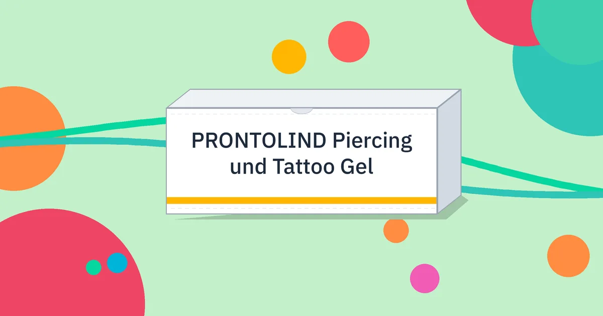 Symbolbild: Packung mit der Aufschrift PRONTOLIND Piercing und Tattoo Gel (PZN 09261883) – Verfügbarkeit und Bezug in Apotheken in Frankfurt am Main