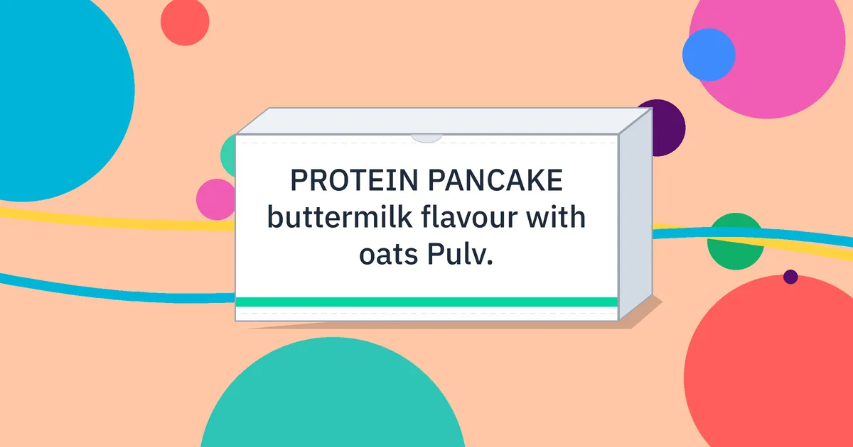 Symbolbild: Packung mit der Aufschrift PROTEIN PANCAKE buttermilk flavour with oats Pulv. (PZN 10401303) – Verfügbarkeit und Bezug in Apotheken in Frankfurt am Main