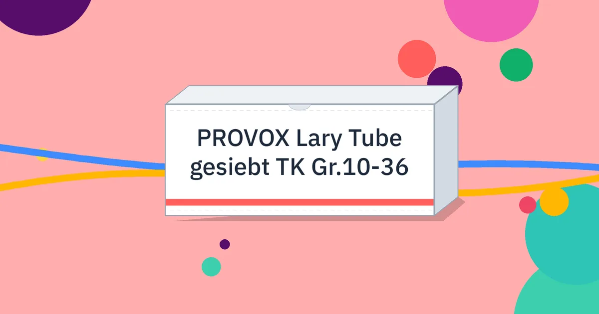 Symbolbild: Packung mit der Aufschrift PROVOX Lary Tube gesiebt TK Gr.10-36 (PZN 02398604) – Verfügbarkeit und Bezug in Apotheken in Frankfurt am Main