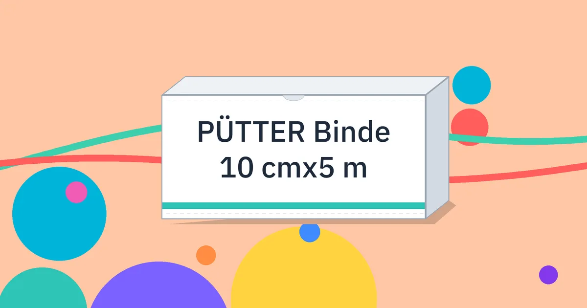 Symbolbild: Packung mit der Aufschrift PÜTTER Binde 10 cmx5 m (PZN 11005868) – Verfügbarkeit und Bezug in Apotheken in Frankfurt am Main