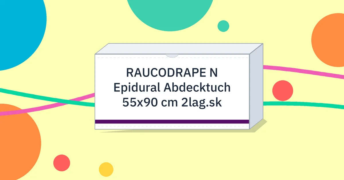 Symbolbild: Packung mit der Aufschrift RAUCODRAPE N Epidural Abdecktuch 55x90 cm 2lag.sk (PZN 06162502) – Verfügbarkeit und Bezug in Apotheken in Frankfurt am Main