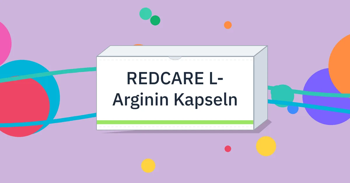 Symbolbild: Packung mit der Aufschrift REDCARE L-Arginin Kapseln (PZN 19404125) – Verfügbarkeit und Bezug in Apotheken in Frankfurt am Main