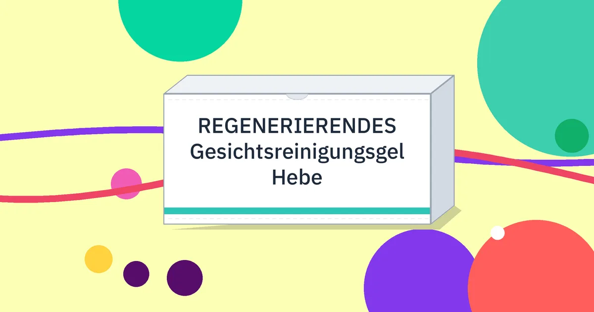 Symbolbild: Packung mit der Aufschrift REGENERIERENDES Gesichtsreinigungsgel Hebe (PZN 20417618) – Verfügbarkeit und Bezug in Apotheken in Frankfurt am Main