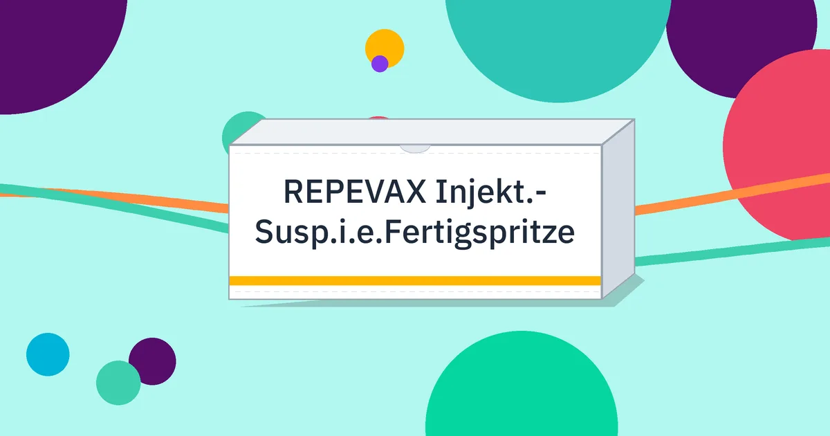 Symbolbild: Packung mit der Aufschrift REPEVAX Injekt.-Susp.i.e.Fertigspritze (PZN 09333714) – Verfügbarkeit und Bezug in Apotheken in Frankfurt am Main