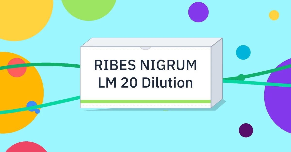 Symbolbild: Packung mit der Aufschrift RIBES NIGRUM LM 20 Dilution (PZN 13678991) – Verfügbarkeit und Bezug in Apotheken in Frankfurt am Main