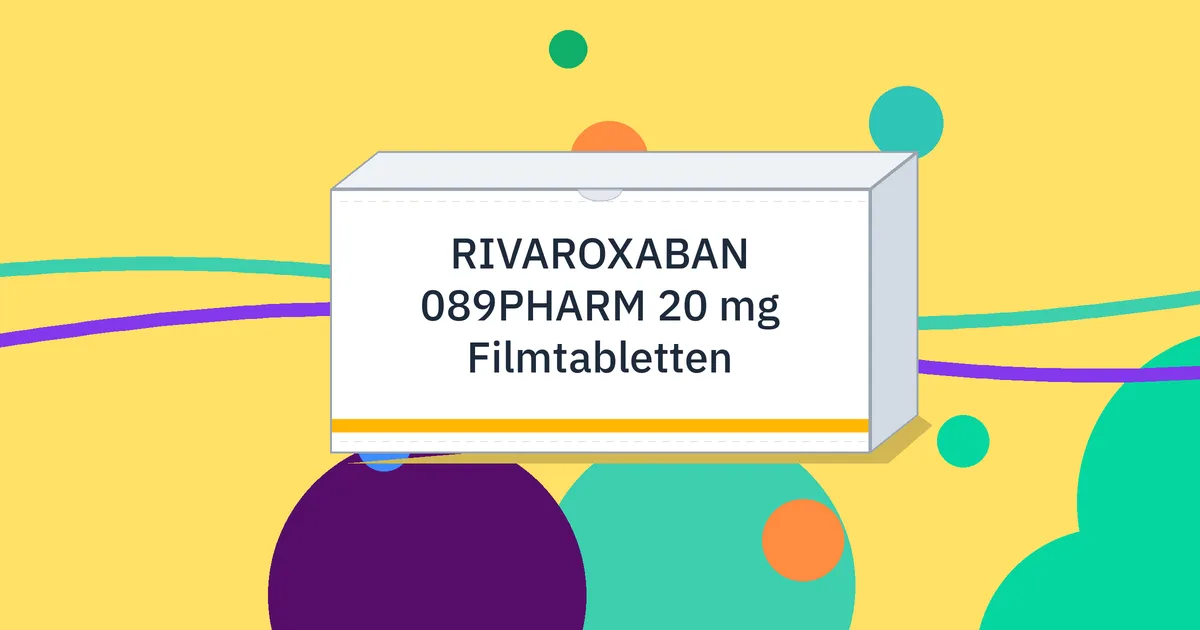 Symbolbild: Packung mit der Aufschrift RIVAROXABAN 089PHARM 20 mg Filmtabletten (PZN 18793136) – Verfügbarkeit und Bezug in Apotheken in Frankfurt am Main