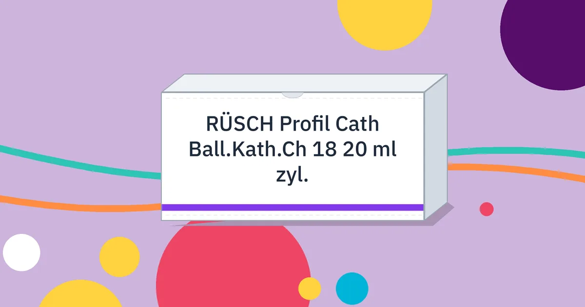 Symbolbild: Packung mit der Aufschrift RÜSCH Profil Cath Ball.Kath.Ch 18 20 ml zyl. (PZN 04248777) – Verfügbarkeit und Bezug in Apotheken in Frankfurt am Main