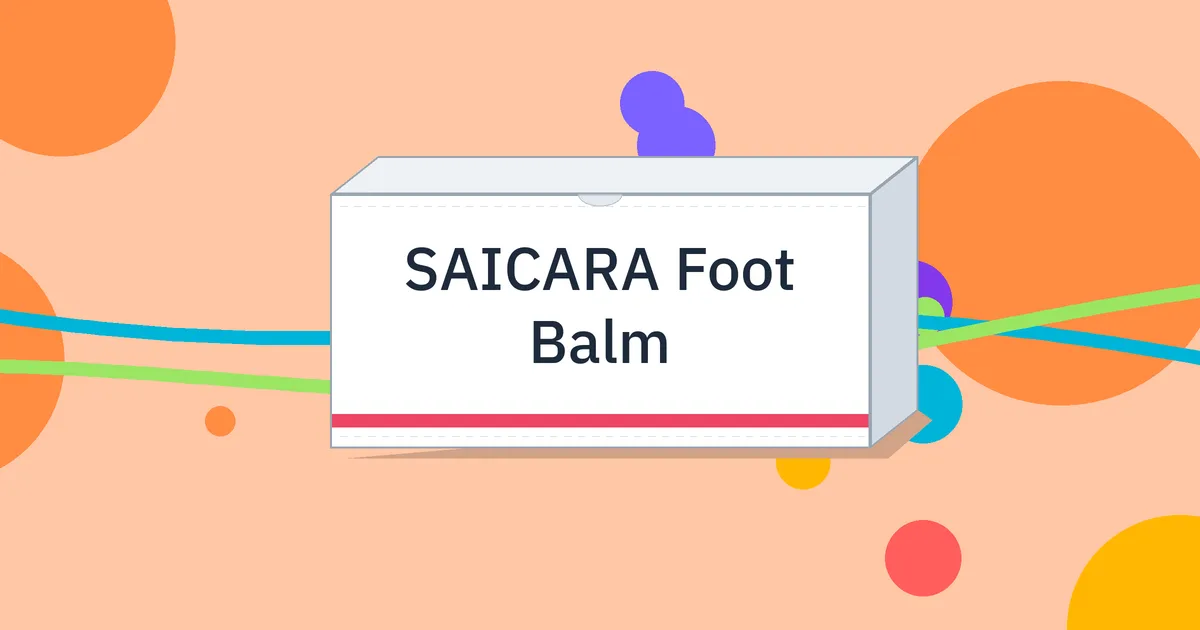 Symbolbild: Packung mit der Aufschrift SAICARA Foot Balm (PZN 02405066) – Verfügbarkeit und Bezug in Apotheken in Frankfurt am Main