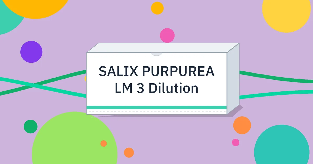 Symbolbild: Packung mit der Aufschrift SALIX PURPUREA LM 3 Dilution (PZN 13178461) – Verfügbarkeit und Bezug in Apotheken in Frankfurt am Main