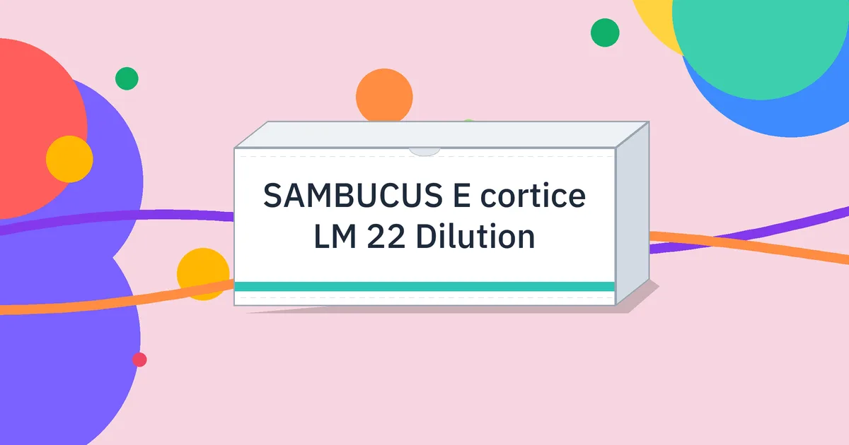 Symbolbild: Packung mit der Aufschrift SAMBUCUS E cortice LM 22 Dilution (PZN 13180073) – Verfügbarkeit und Bezug in Apotheken in Frankfurt am Main