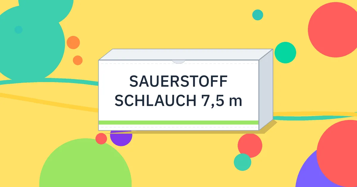 Symbolbild: Packung mit der Aufschrift SAUERSTOFF SCHLAUCH 7,5 m (PZN 00167467) – Verfügbarkeit und Bezug in Apotheken in Frankfurt am Main