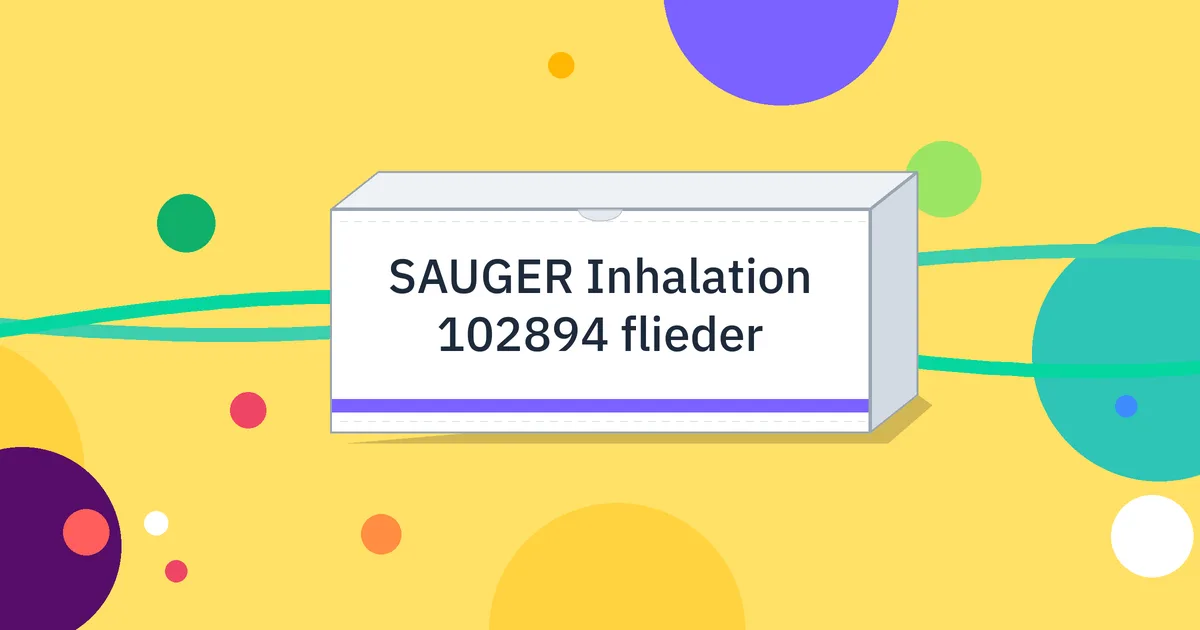 Symbolbild: Packung mit der Aufschrift SAUGER Inhalation 102894 flieder (PZN 03831285) – Verfügbarkeit und Bezug in Apotheken in Frankfurt am Main