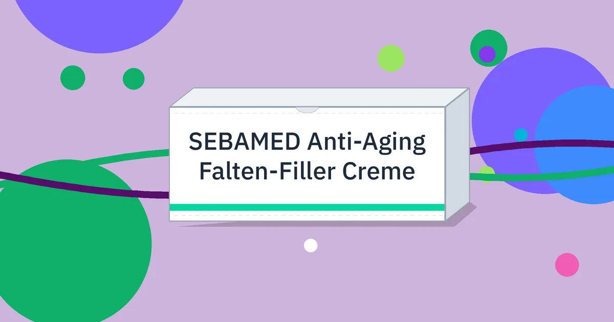 Symbolbild: Packung mit der Aufschrift SEBAMED Anti-Aging Falten-Filler Creme (PZN 19186881) – Verfügbarkeit und Bezug in Apotheken in Frankfurt am Main