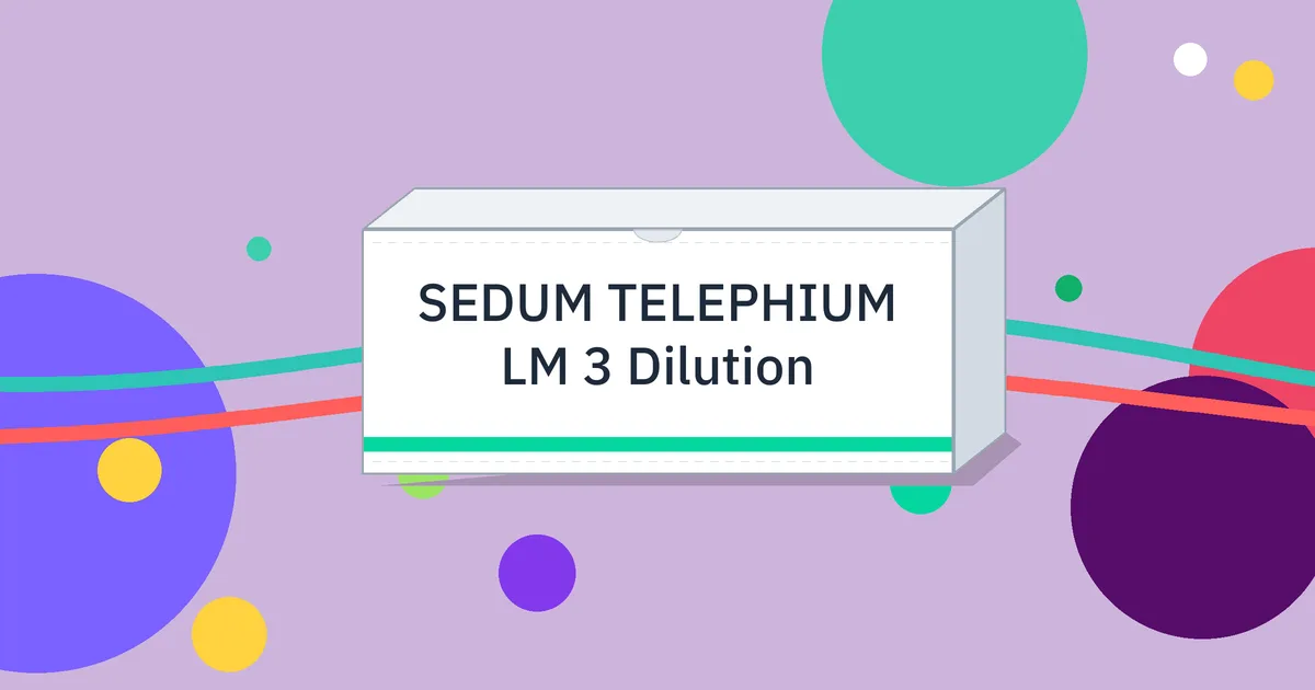 Symbolbild: Packung mit der Aufschrift SEDUM TELEPHIUM LM 3 Dilution (PZN 13693660) – Verfügbarkeit und Bezug in Apotheken in Frankfurt am Main