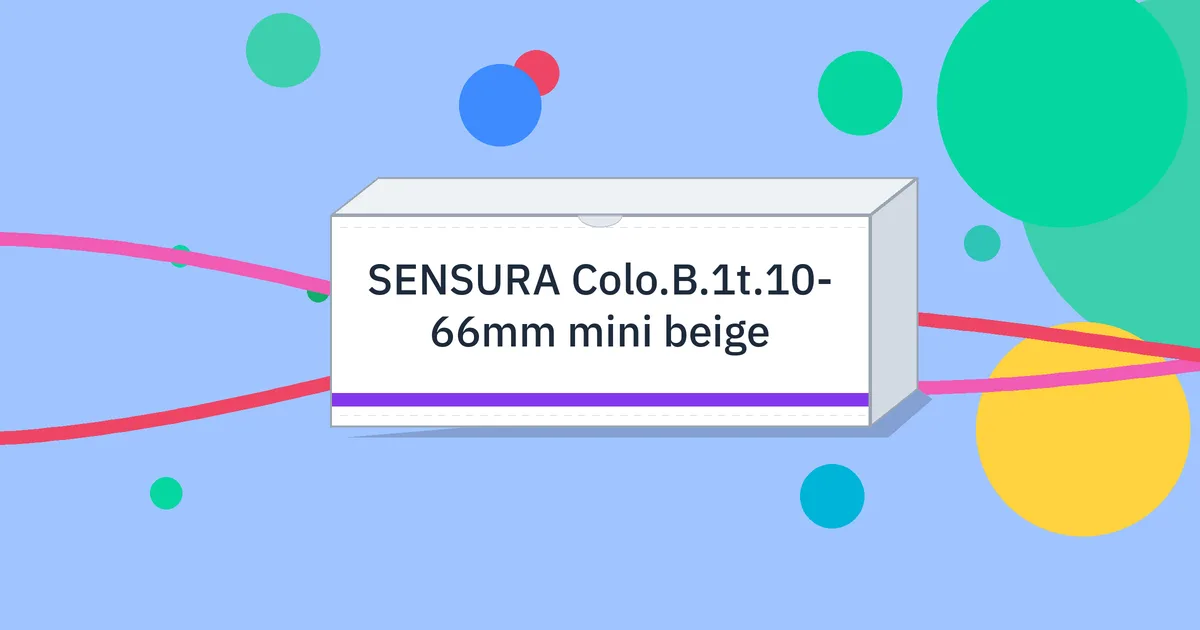 Symbolbild: Packung mit der Aufschrift SENSURA Colo.B.1t.10-66mm mini beige (PZN 02847031) – Verfügbarkeit und Bezug in Apotheken in Frankfurt am Main