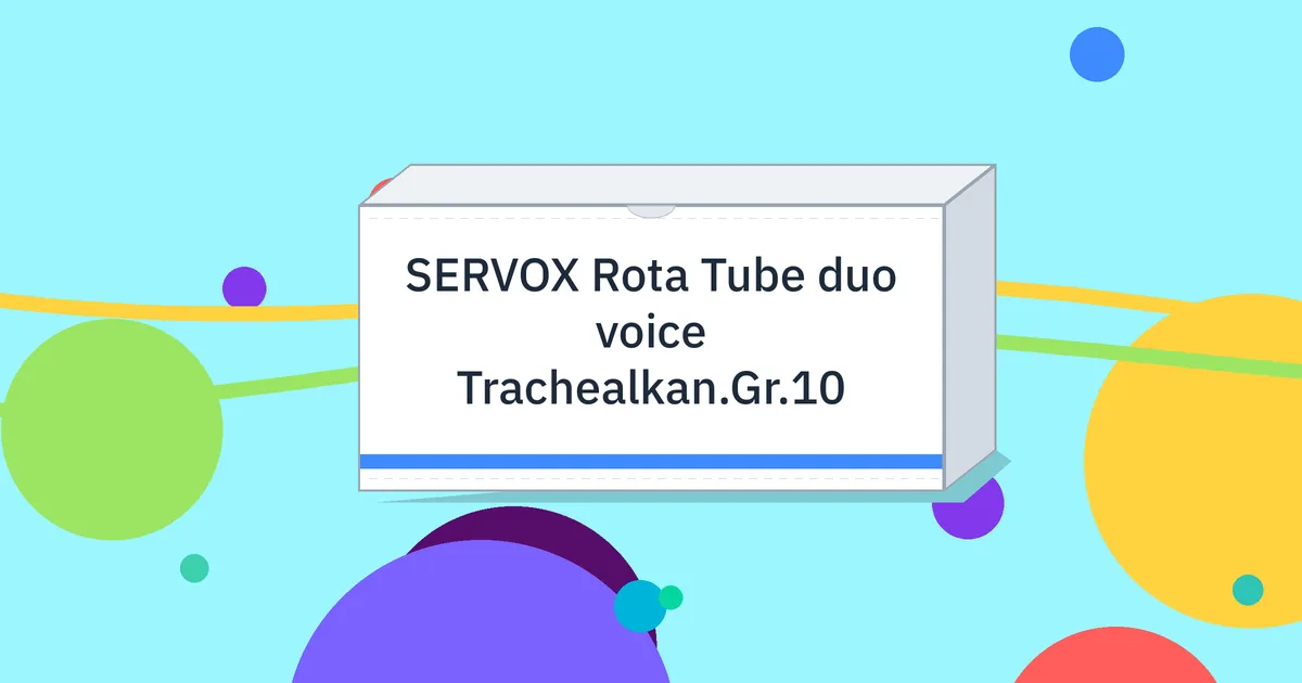 Symbolbild: Packung mit der Aufschrift SERVOX Rota Tube duo voice Trachealkan.Gr.10 (PZN 10065874) – Verfügbarkeit und Bezug in Apotheken in Frankfurt am Main