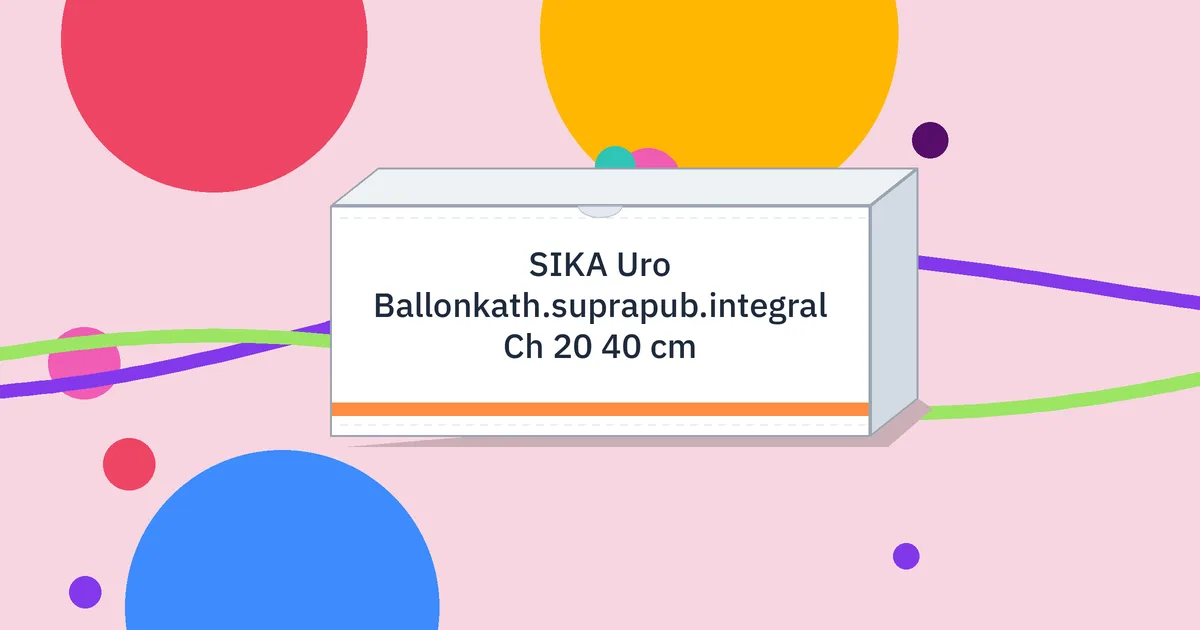 Symbolbild: Packung mit der Aufschrift SIKA Uro Ballonkath.suprapub.integral Ch 20 40 cm (PZN 03406429) – Verfügbarkeit und Bezug in Apotheken in Frankfurt am Main