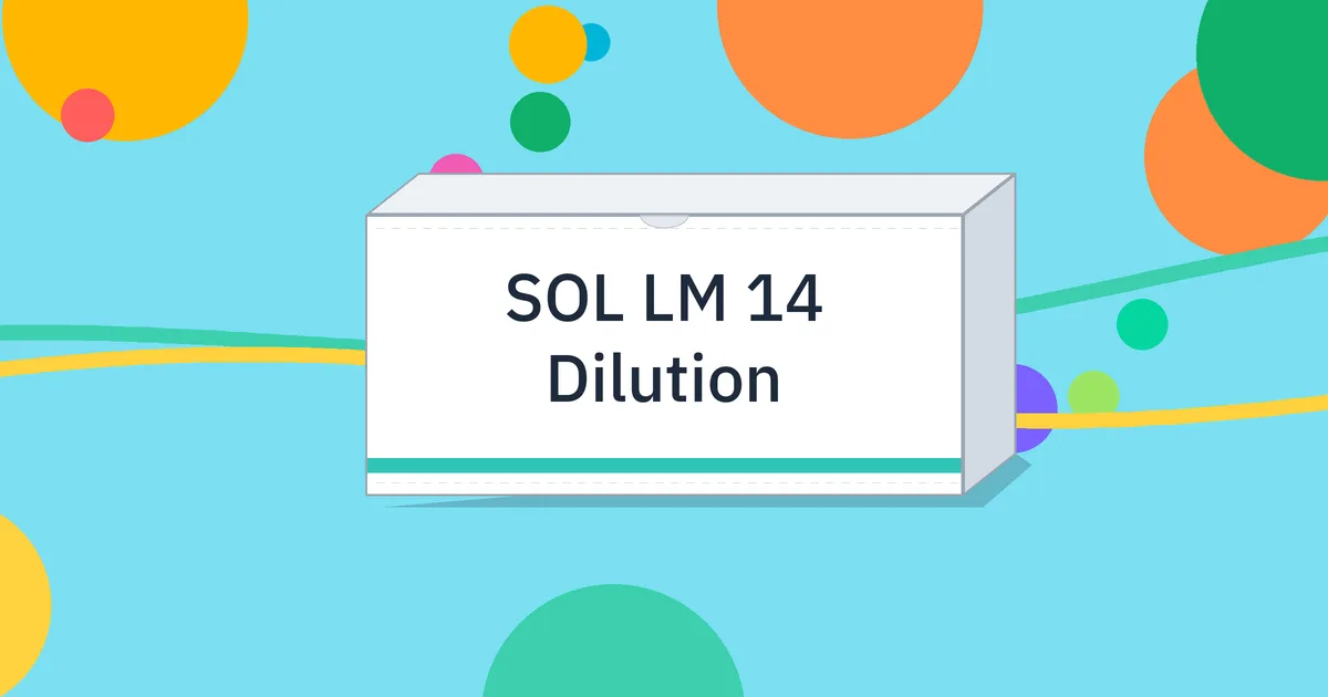 Symbolbild: Packung mit der Aufschrift SOL LM 14 Dilution (PZN 13191958) – Verfügbarkeit und Bezug in Apotheken in Frankfurt am Main
