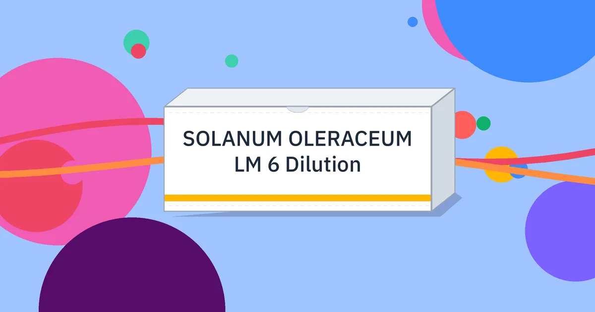 Symbolbild: Packung mit der Aufschrift SOLANUM OLERACEUM LM 6 Dilution (PZN 13193242) – Verfügbarkeit und Bezug in Apotheken in Frankfurt am Main