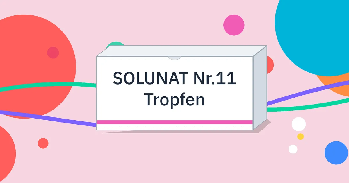 Symbolbild: Packung mit der Aufschrift SOLUNAT Nr.11 Tropfen (PZN 02940144) – Verfügbarkeit und Bezug in Apotheken in Frankfurt am Main