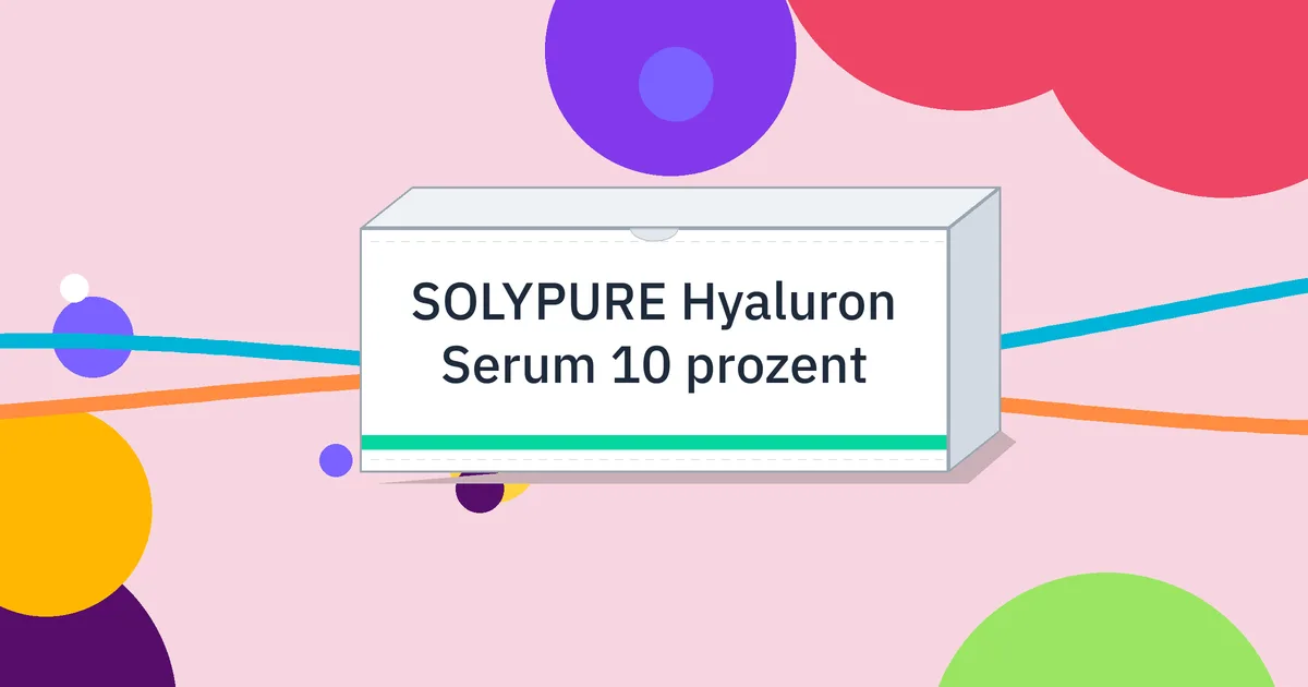 Symbolbild: Packung mit der Aufschrift SOLYPURE Hyaluron Serum 10 prozent (PZN 19995669) – Verfügbarkeit und Bezug in Apotheken in Frankfurt am Main