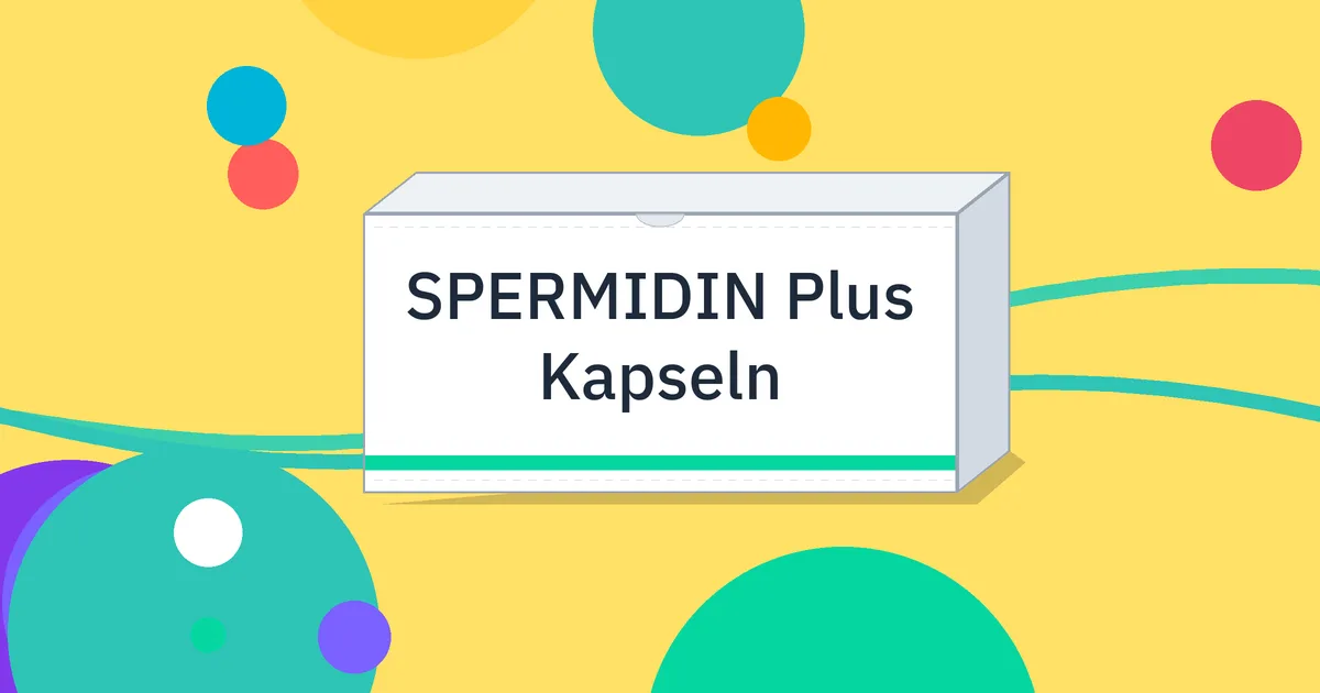 Symbolbild: Packung mit der Aufschrift SPERMIDIN Plus Kapseln (PZN 19805982) – Verfügbarkeit und Bezug in Apotheken in Frankfurt am Main