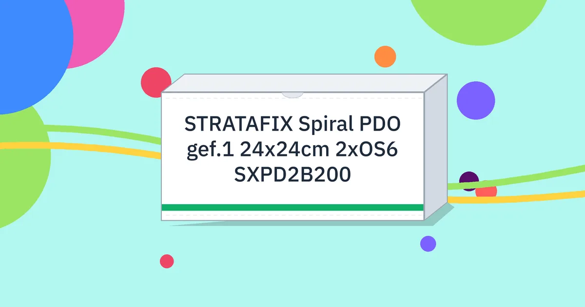 Symbolbild: Packung mit der Aufschrift STRATAFIX Spiral PDO gef.1 24x24cm 2xOS6 SXPD2B200 (PZN 20911152) – Verfügbarkeit und Bezug in Apotheken in Frankfurt am Main