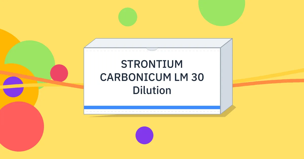 Symbolbild: Packung mit der Aufschrift STRONTIUM CARBONICUM LM 30 Dilution (PZN 09649601) – Verfügbarkeit und Bezug in Apotheken in Frankfurt am Main