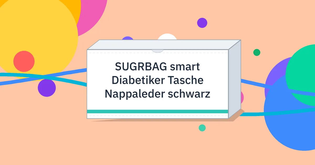 Symbolbild: Packung mit der Aufschrift SUGRBAG smart Diabetiker Tasche Nappaleder schwarz (PZN 11861283) – Verfügbarkeit und Bezug in Apotheken in Frankfurt am Main