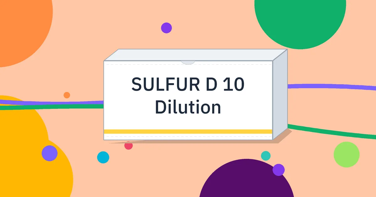 Symbolbild: Packung mit der Aufschrift SULFUR D 10 Dilution (PZN 02106719) – Verfügbarkeit und Bezug in Apotheken in Frankfurt am Main