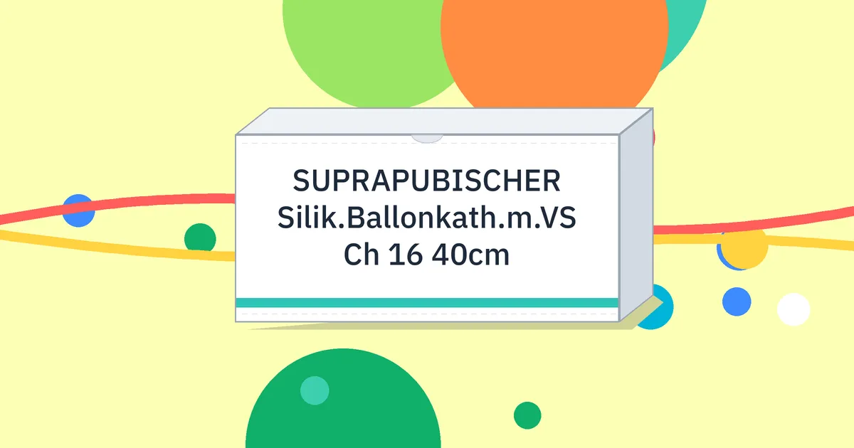 Symbolbild: Packung mit der Aufschrift SUPRAPUBISCHER Silik.Ballonkath.m.VS Ch 16 40cm (PZN 10184892) – Verfügbarkeit und Bezug in Apotheken in Frankfurt am Main