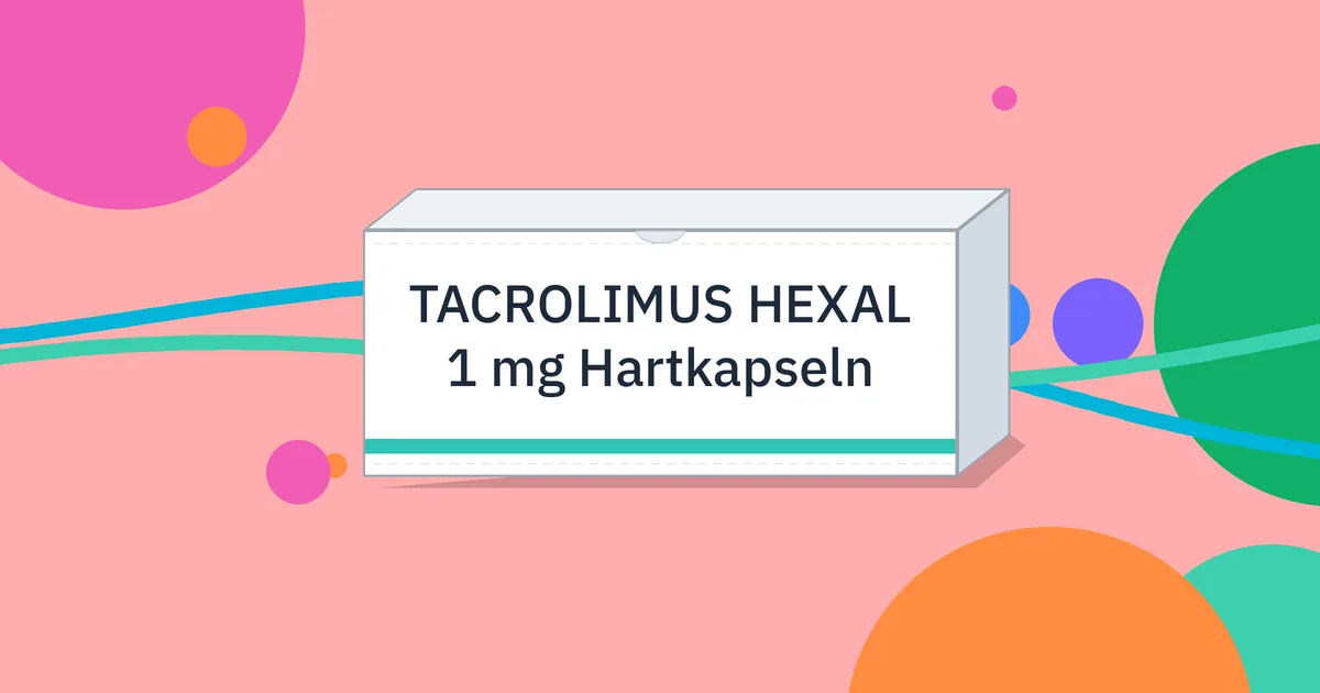 Symbolbild: Packung mit der Aufschrift TACROLIMUS HEXAL 1 mg Hartkapseln (PZN 00327379) – Verfügbarkeit und Bezug in Apotheken in Frankfurt am Main