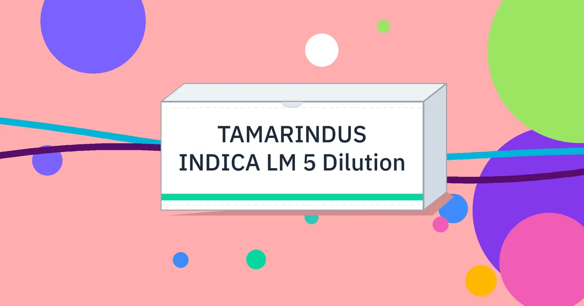 Symbolbild: Packung mit der Aufschrift TAMARINDUS INDICA LM 5 Dilution (PZN 13686223) – Verfügbarkeit und Bezug in Apotheken in Frankfurt am Main