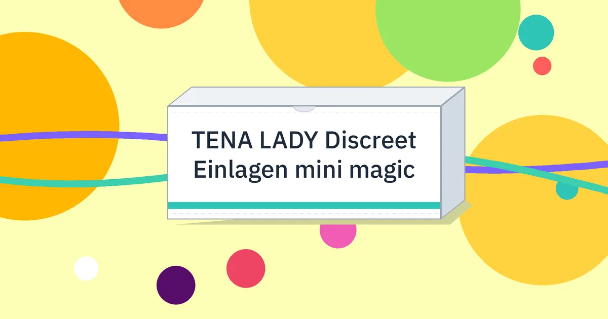 Symbolbild: Packung mit der Aufschrift TENA LADY Discreet Einlagen mini magic (PZN 18322721) – Verfügbarkeit und Bezug in Apotheken in Frankfurt am Main