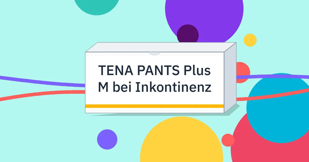 Symbolbild: Packung mit der Aufschrift TENA PANTS Plus M bei Inkontinenz (PZN 20184864) – Verfügbarkeit und Bezug in Apotheken in Frankfurt am Main