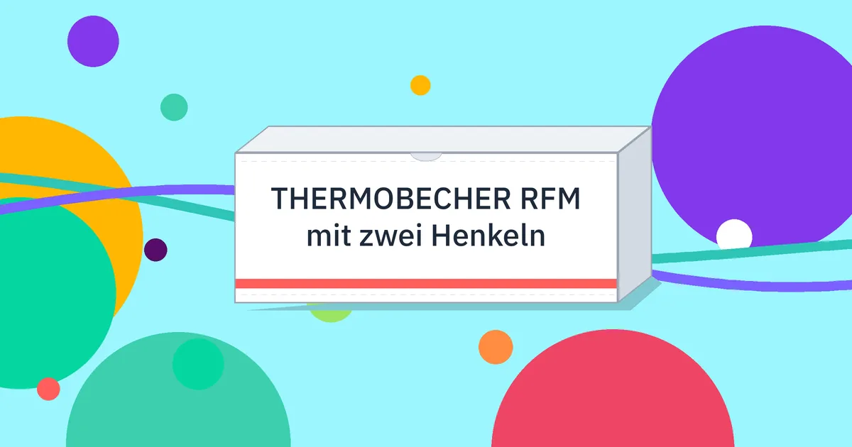 Symbolbild: Packung mit der Aufschrift THERMOBECHER RFM mit zwei Henkeln (PZN 19688832) – Verfügbarkeit und Bezug in Apotheken in Frankfurt am Main