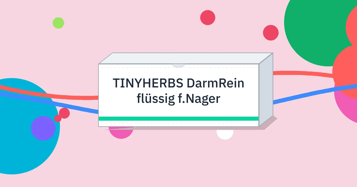 Symbolbild: Packung mit der Aufschrift TINYHERBS DarmRein flüssig f.Nager (PZN 19623703) – Verfügbarkeit und Bezug in Apotheken in Frankfurt am Main