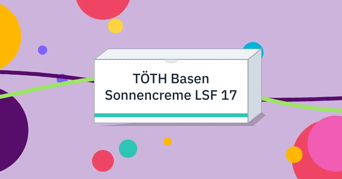 Symbolbild: Packung mit der Aufschrift TÖTH Basen Sonnencreme LSF 17 (PZN 02291042) – Verfügbarkeit und Bezug in Apotheken in Frankfurt am Main