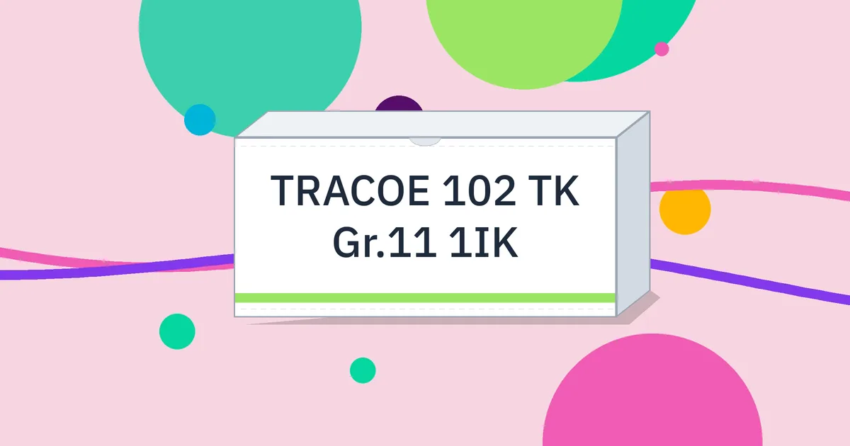 Symbolbild: Packung mit der Aufschrift TRACOE 102 TK Gr.11 1IK (PZN 17194557) – Verfügbarkeit und Bezug in Apotheken in Frankfurt am Main