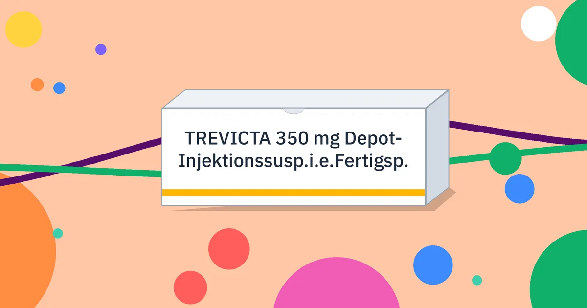 Symbolbild: Packung mit der Aufschrift TREVICTA 350 mg Depot-Injektionssusp.i.e.Fertigsp. (PZN 16755232) – Verfügbarkeit und Bezug in Apotheken in Frankfurt am Main