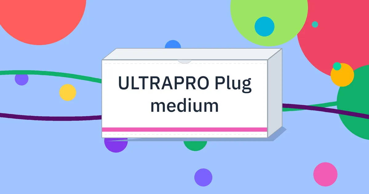 Symbolbild: Packung mit der Aufschrift ULTRAPRO Plug medium (PZN 04050851) – Verfügbarkeit und Bezug in Apotheken in Frankfurt am Main