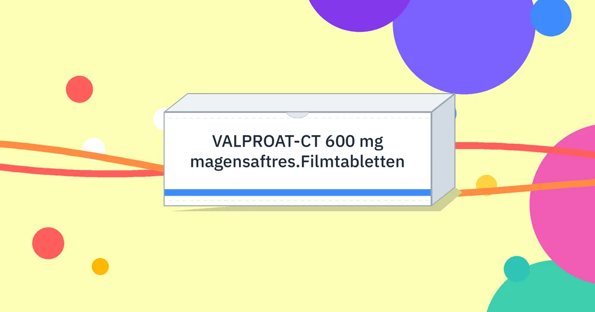 Symbolbild: Packung mit der Aufschrift VALPROAT-CT 600 mg magensaftres.Filmtabletten (PZN 01065473) – Verfügbarkeit und Bezug in Apotheken in Frankfurt am Main