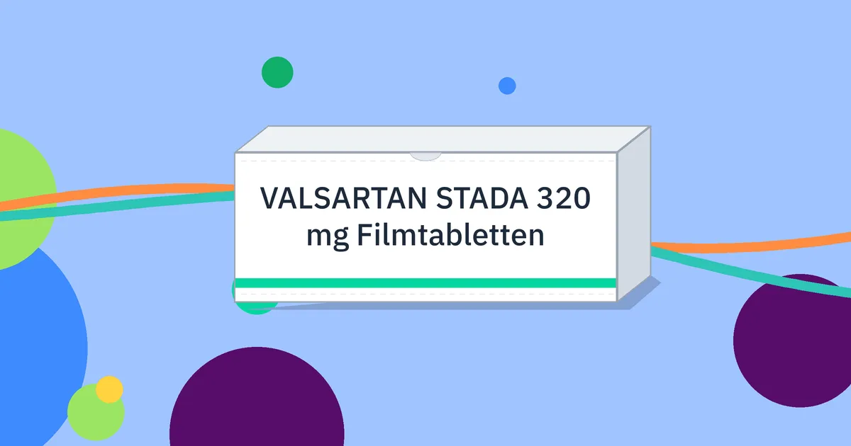 Symbolbild: Packung mit der Aufschrift VALSARTAN STADA 320 mg Filmtabletten (PZN 07778381) – Verfügbarkeit und Bezug in Apotheken in Frankfurt am Main