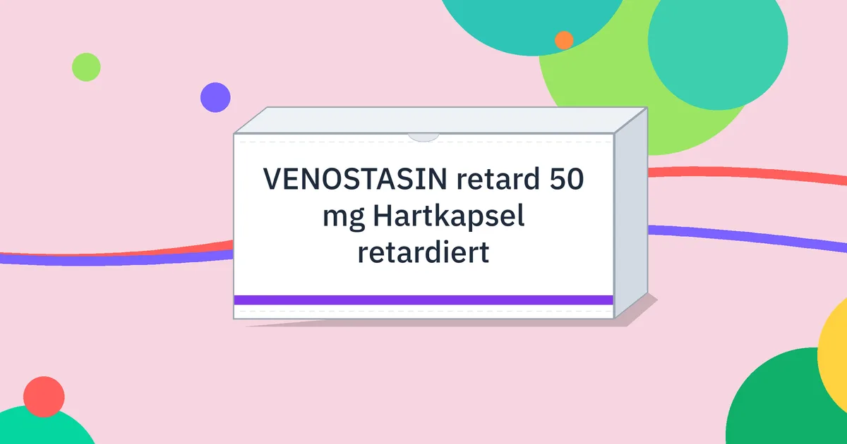 Symbolbild: Packung mit der Aufschrift VENOSTASIN retard 50 mg Hartkapsel retardiert (PZN 09235839) – Verfügbarkeit und Bezug in Apotheken in Frankfurt am Main