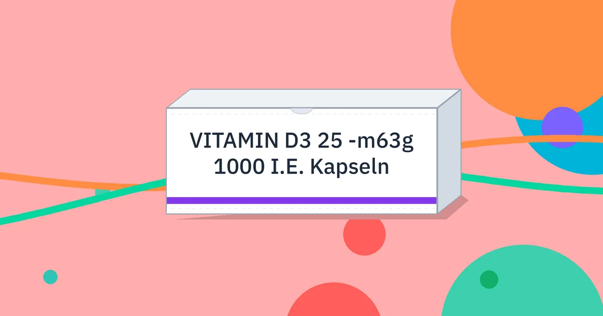 Symbolbild: Packung mit der Aufschrift VITAMIN D3 25 -m63g 1000 I.E. Kapseln (PZN 11578334) – Verfügbarkeit und Bezug in Apotheken in Frankfurt am Main