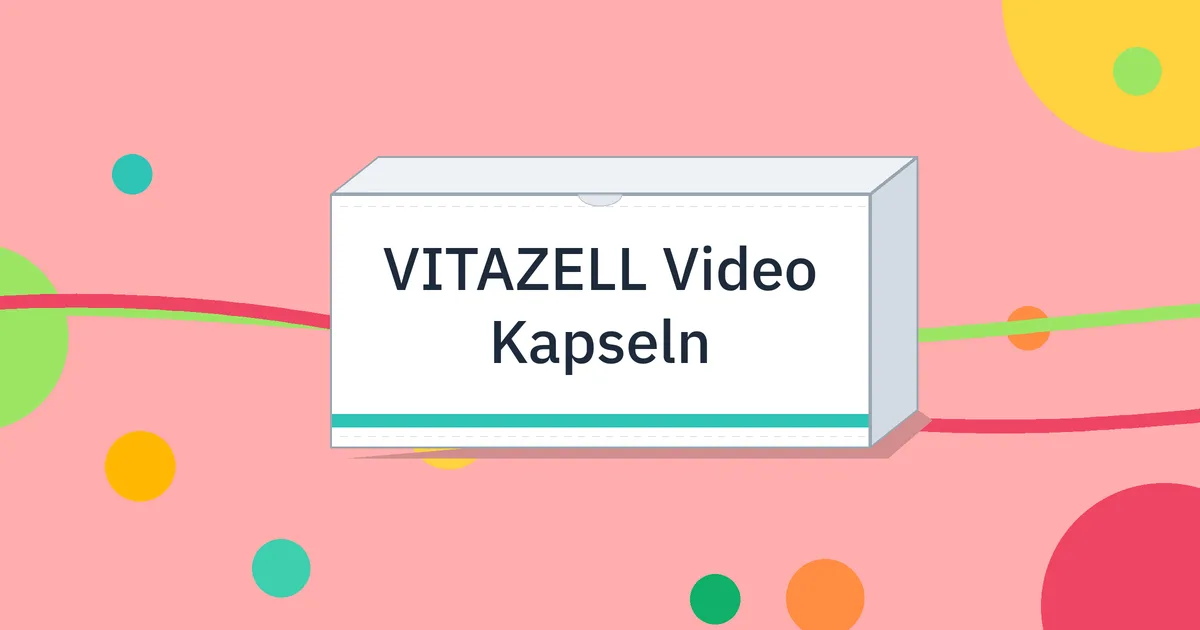 Symbolbild: Packung mit der Aufschrift VITAZELL Video Kapseln (PZN 17847195) – Verfügbarkeit und Bezug in Apotheken in Frankfurt am Main